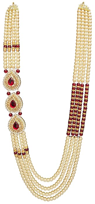 Moti Mala For Men Necklace groom Pearl Sherwani – Yolloverse Trading ...