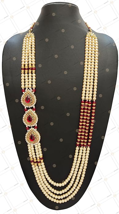 Moti Mala For Men Necklace groom Pearl Sherwani – Yolloverse Trading ...